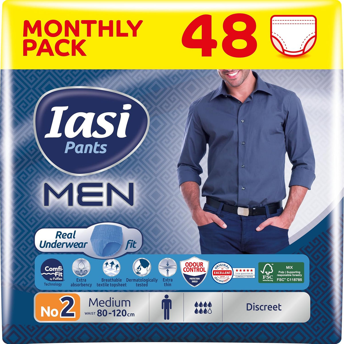 Blue Incontinence Pants for Men, M (Qty:48) – ViraCare