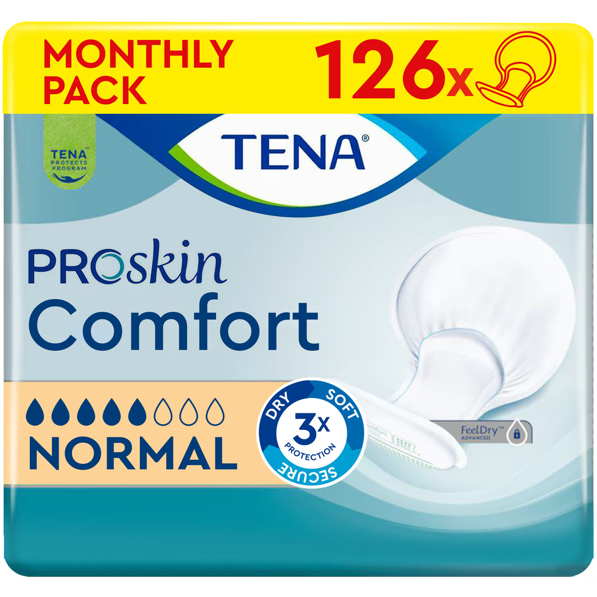 Proskin Comfort Incontinence Pads, Normal (Qty:126) – ViraCare