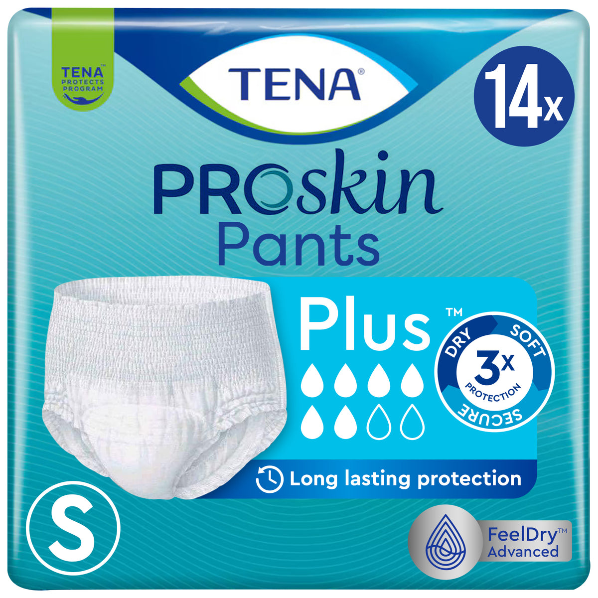 Proskin Classic Incontinence Pants Pull-Ups, Small, Plus, Pack of 14 ...