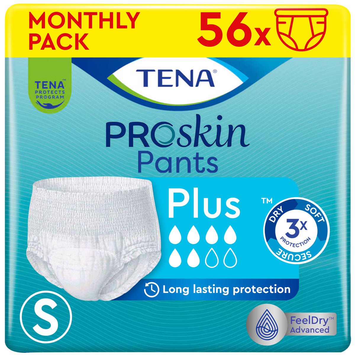 Proskin Classic Incontinence Pants Pull-Ups, Small, Plus (Qty:56 ...