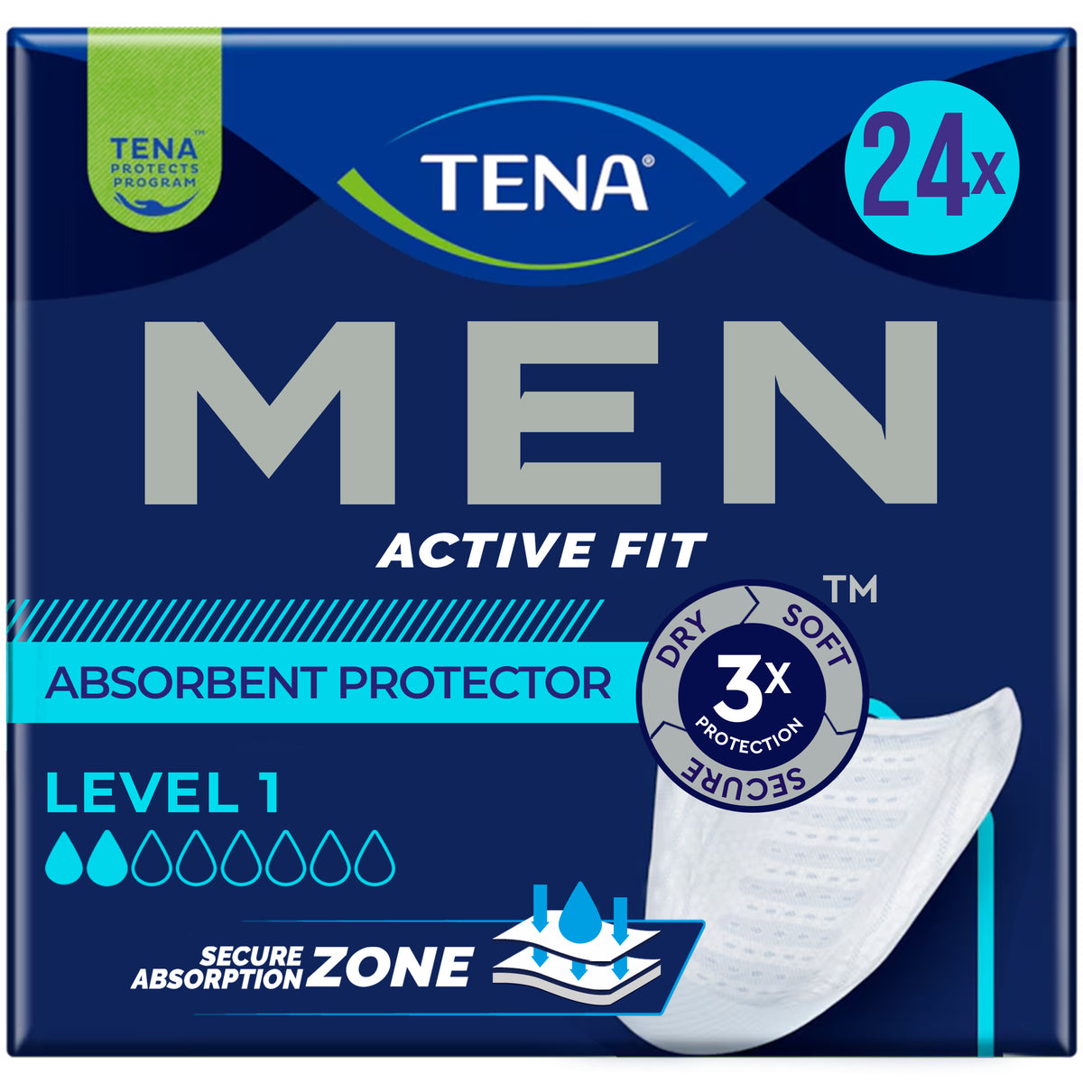 Incontinence Pads Men, Level 1, Light, Pack of 24 – ViraCare