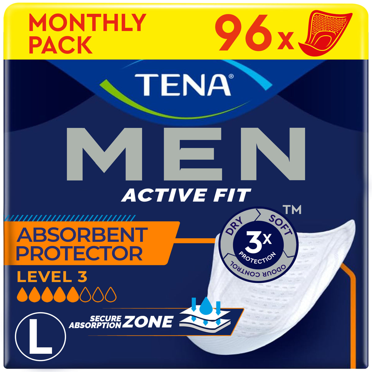 Incontinence Pads Men, Level 3, Size Large (Qty:96) – ViraCare