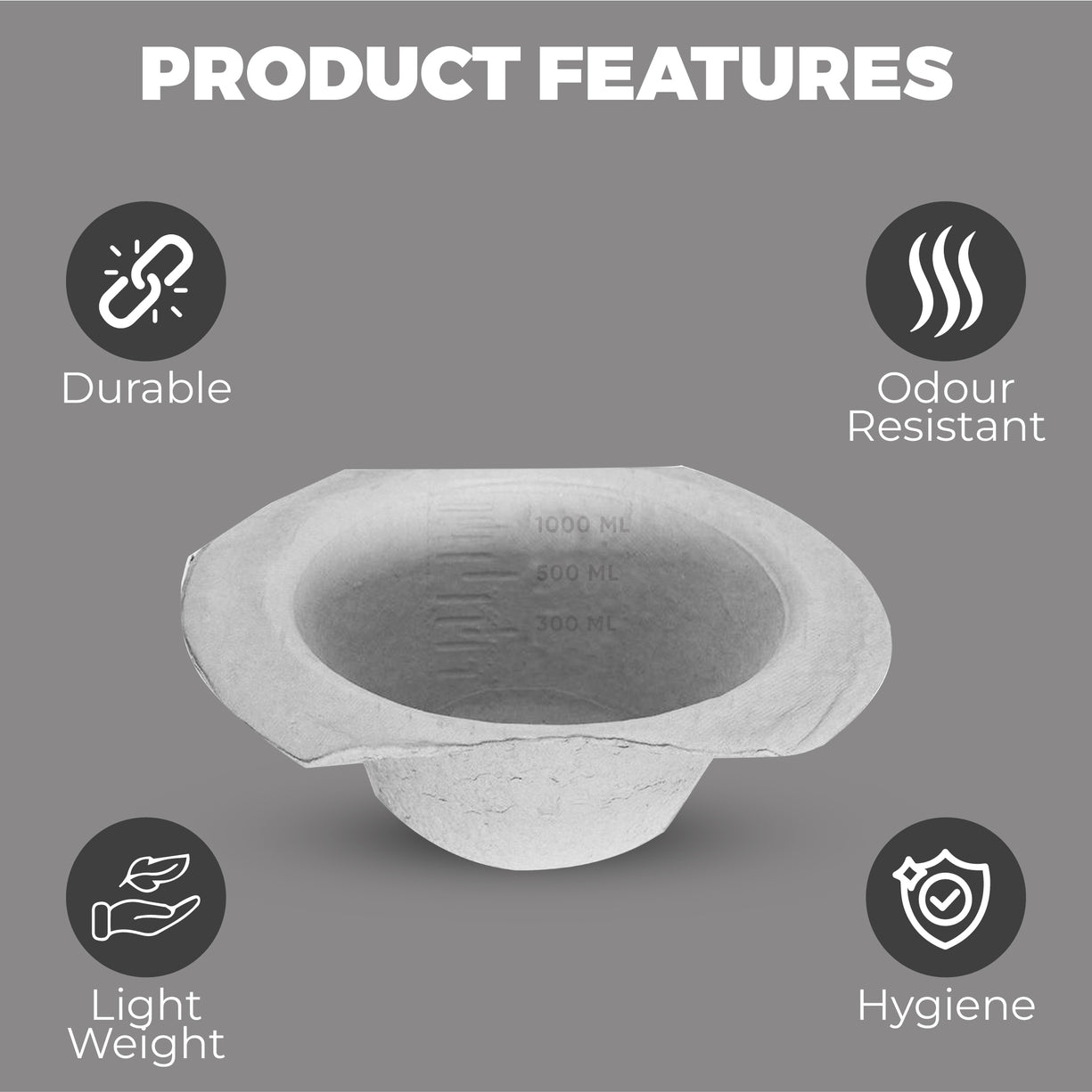Disposable Pulp Bowls, Vomit Bowls 1000ML – ViraCare